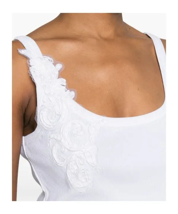 ERMANNO FIRENZE U-neck Vest With Decorative Shoulder Straps