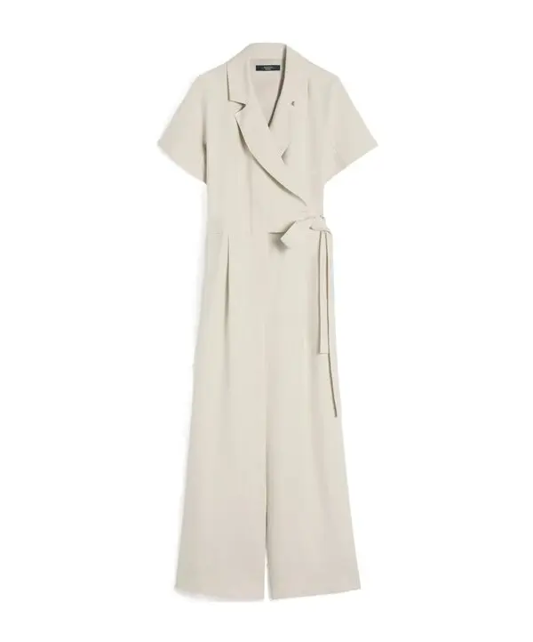 Max Mara Wrap Culotte Jumpsuit - Beige