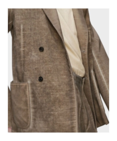 MAISON MARGIELA Double-breasted Vintage Effect Blazer - Camel
