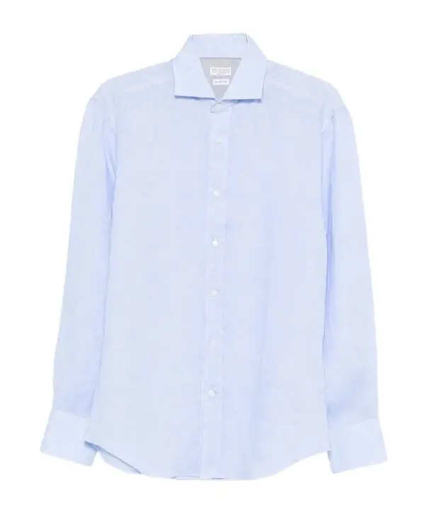 Brunello Cucinelli Linen Shirt - Blue