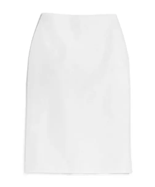 JIL SANDER High-waisted Midi Pencil Skirt - White