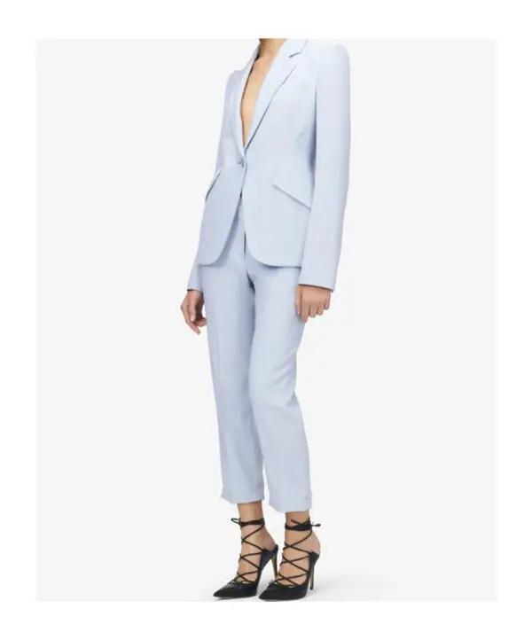 Alexander McQueen Cropped Tailored Trousers - Light Blue