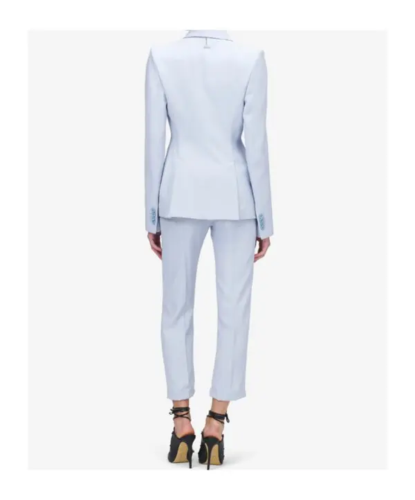 Alexander McQueen Cropped Tailored Trousers - Light Blue