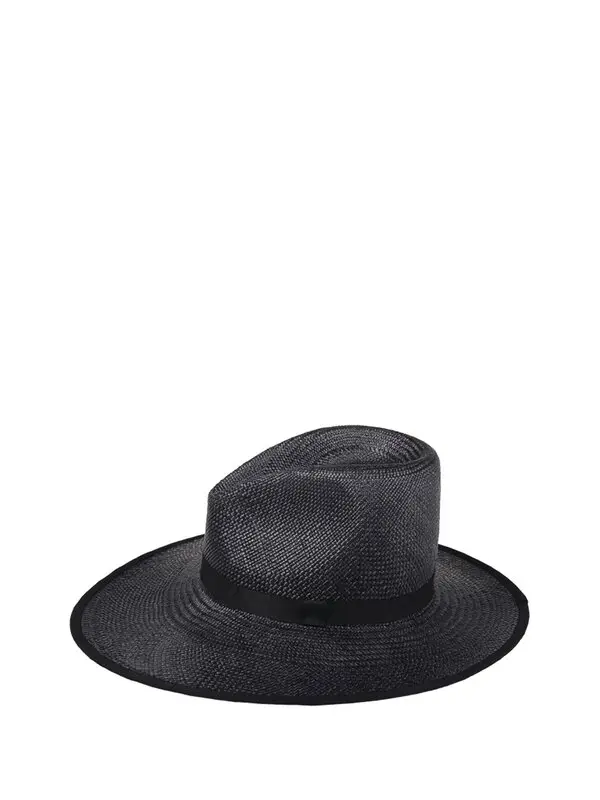Max Mara Cellula Straw Hat - Black