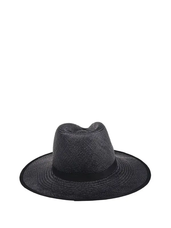 Max Mara Cellula Straw Hat - Black
