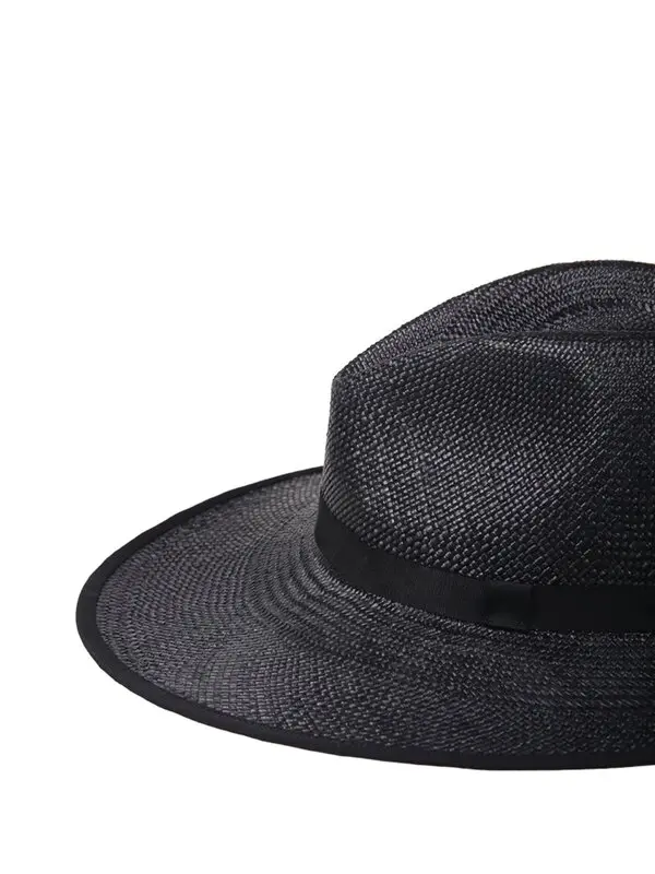Max Mara Cellula Straw Hat - Black