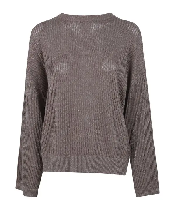 Brunello Cucinelli Long Sleeved Crewneck Jumper - Gray
