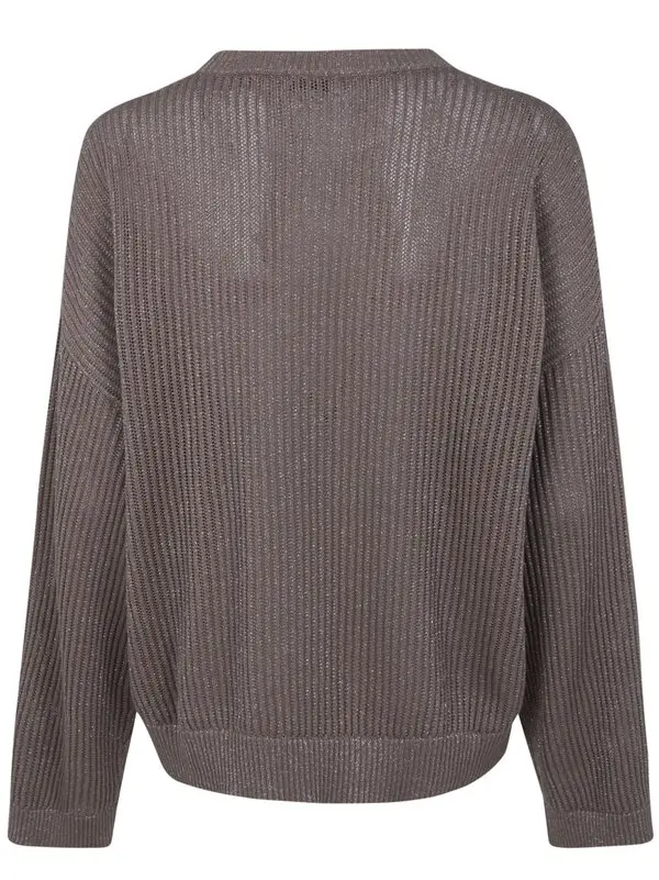 Brunello Cucinelli Long Sleeved Crewneck Jumper - Gray