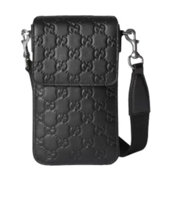 Gucci Gg Emblem Case For Iphone - Black