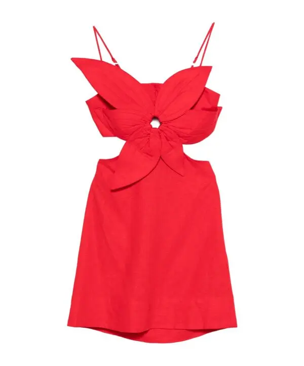Farm Rio Cut-out Detailed Mini Dress - Red
