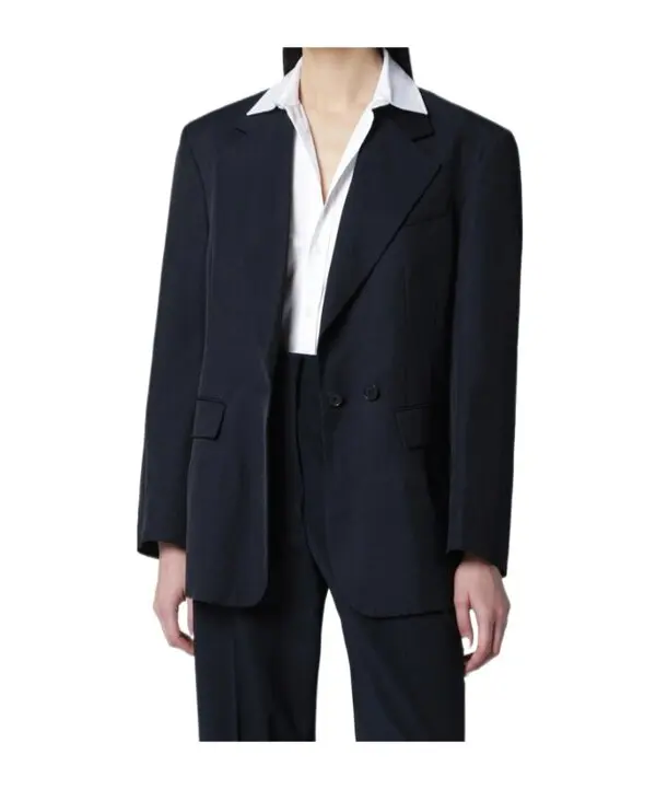 P.a.r.o.s.h Linen-blend Single-breasted Blazer - Blue