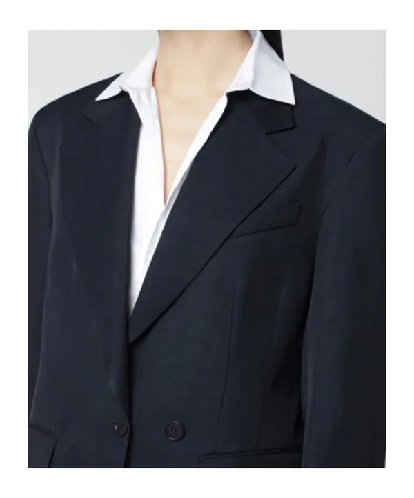 P.a.r.o.s.h Linen-blend Single-breasted Blazer - Blue