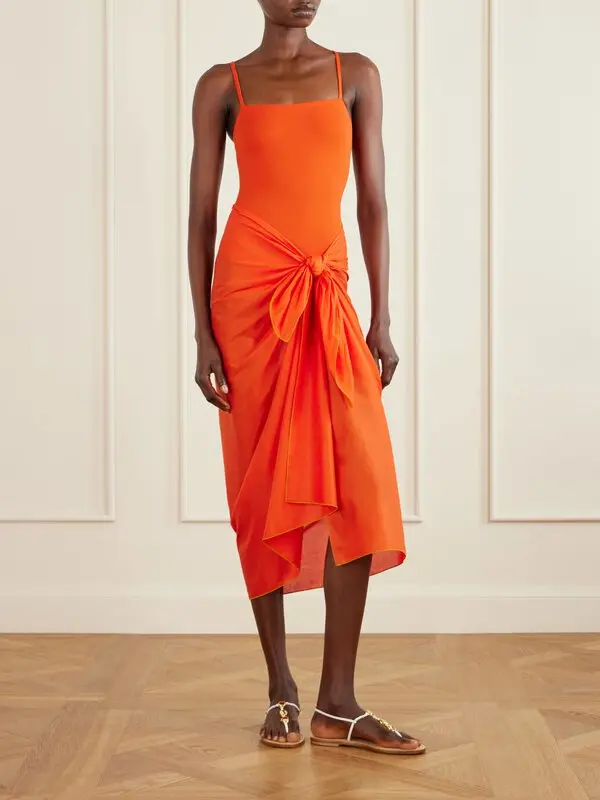 ERES Cabine Sarong With Contrast Piping