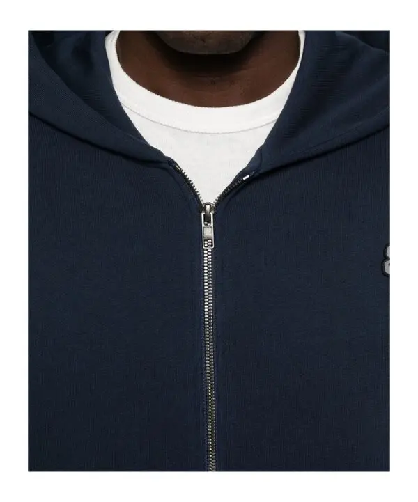 Kenzo Boke Flower Embroidered Zip Hoodie - Black