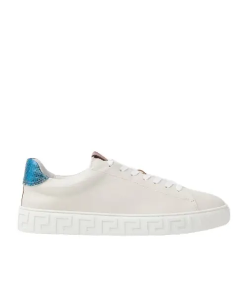 Versace Logo-patch Printed Sneakers - White