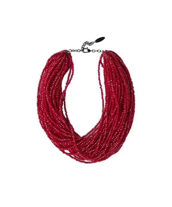 Brunello Cucinelli Beaded Necklace - Red