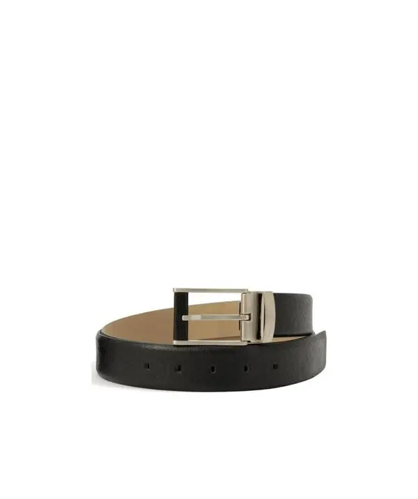 Emporio Armani Logo Engraved Belt - Black