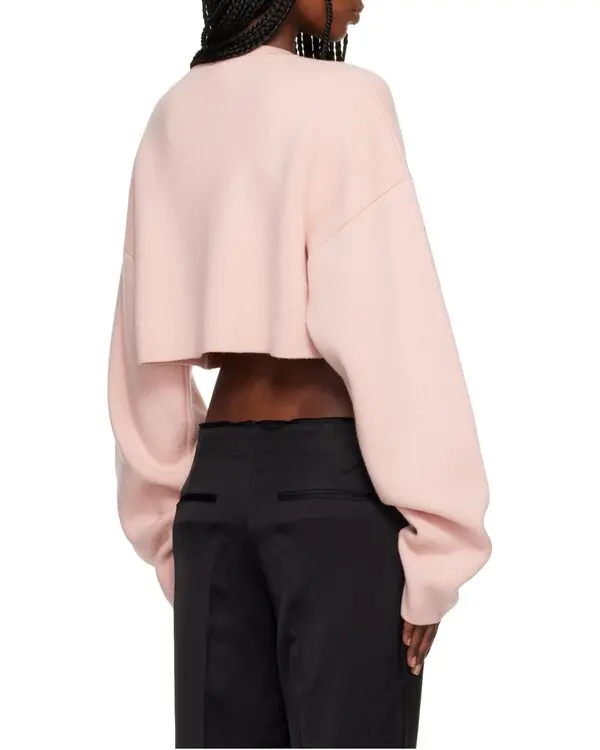 TOTEME Buttoned Round-neck Cropped Cardigan - Black