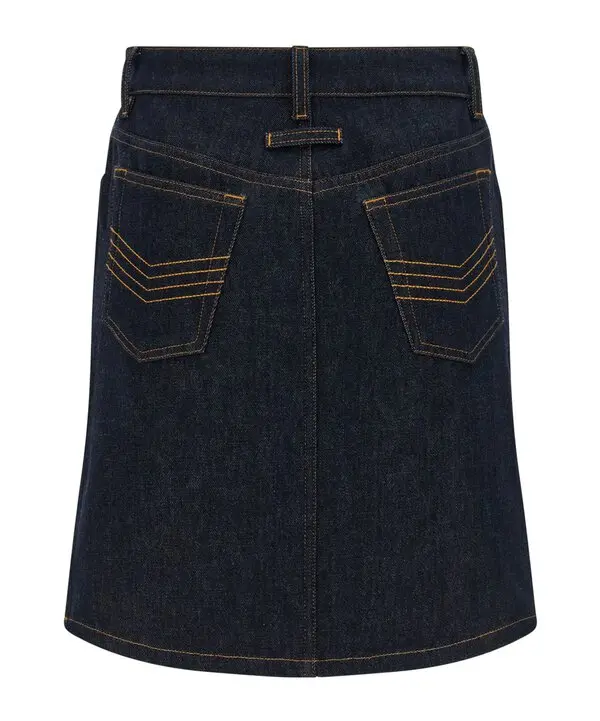 JEAN PAUL GAULTIER Denim Cutout Mini Skirt - Blue