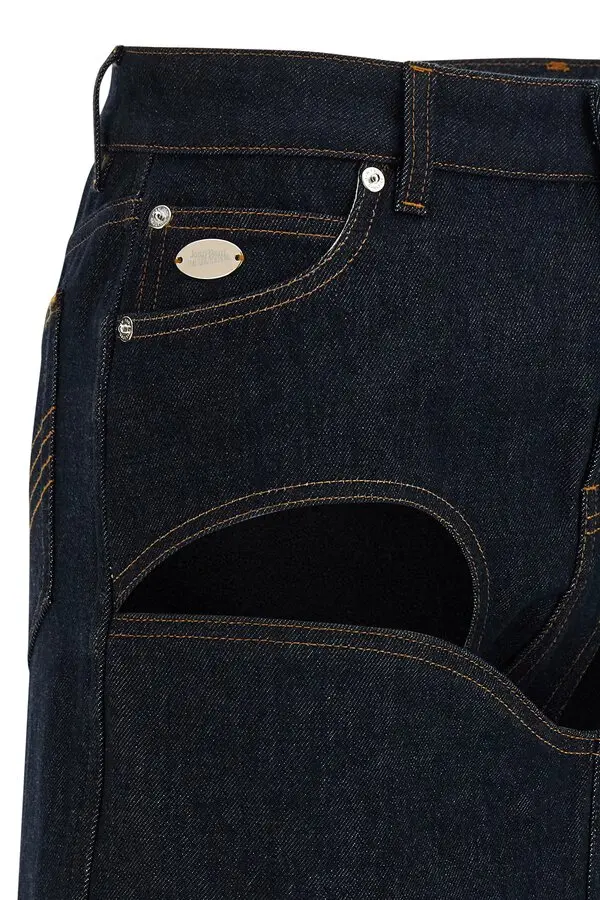 JEAN PAUL GAULTIER Denim Cutout Mini Skirt - Blue