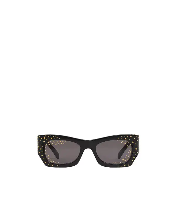 Celine Graphic S333 Acetate Sunglasses With Crystal Embellishments - Black