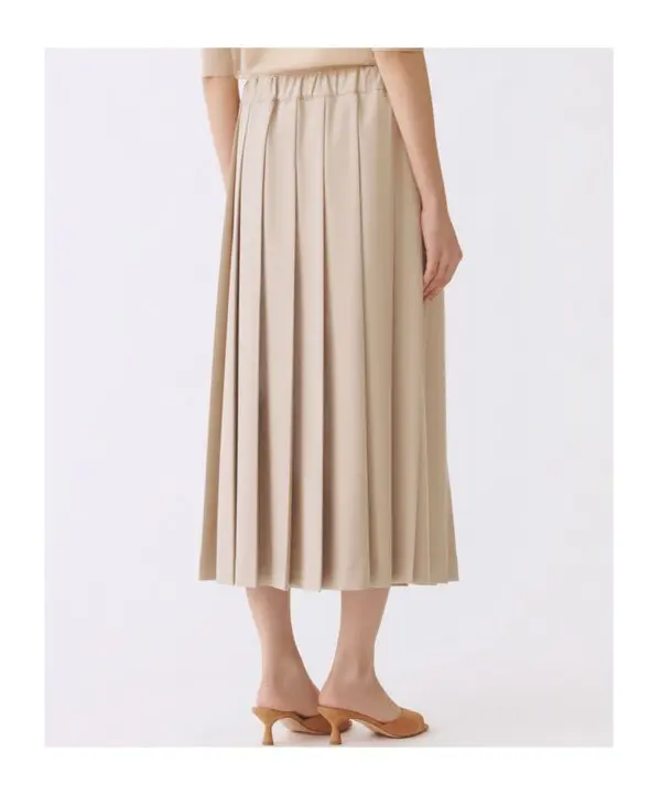 Fabiana Filippi Pleated Midi Skirt With Drawstring Waist - Nude