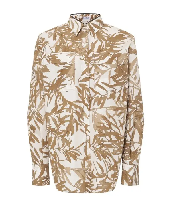 Brunello Cucinelli Long-sleeved Shirt With Pockets - White