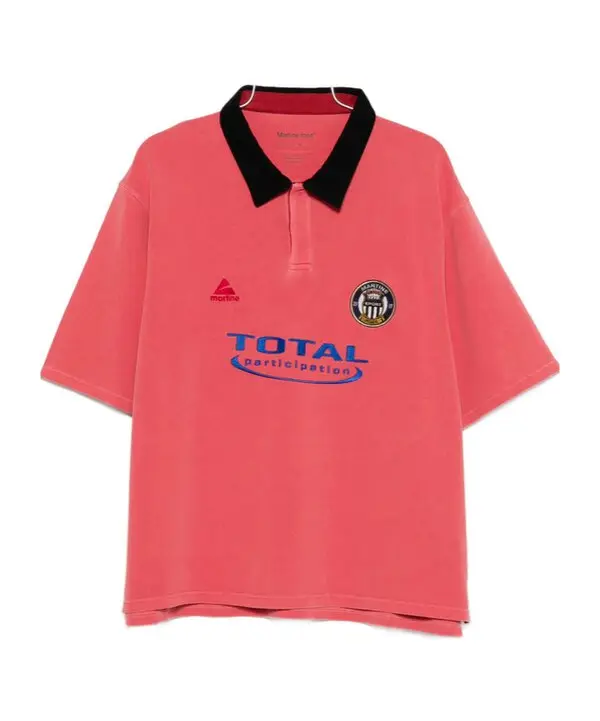 Martine Rose Logo Embroidered Polo Shirt - Multicolor