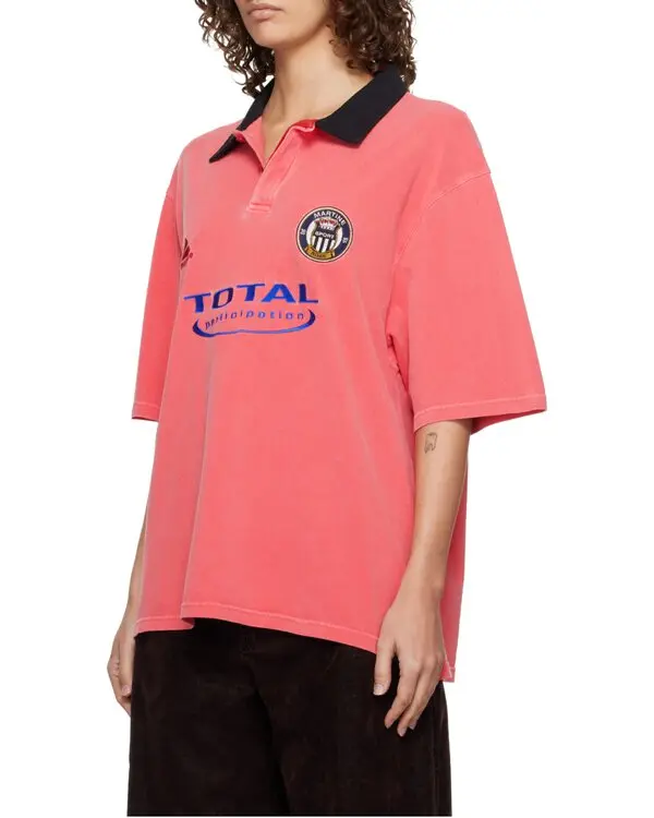 Martine Rose Logo Embroidered Polo Shirt - Multicolor