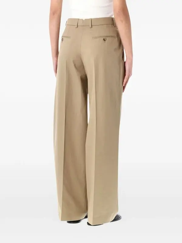 AMI Paris Pleated Wide-leg Trousers