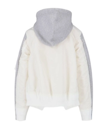 Sacai Contrast Panel Zip Hoodie