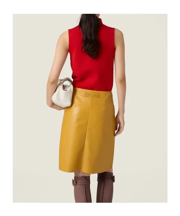 Miu Miu Half-zip Knitted Tank Top