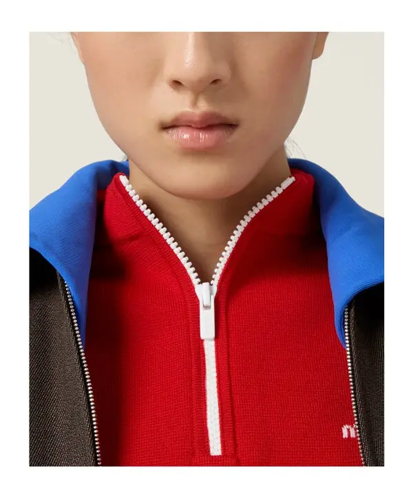 Miu Miu Half-zip Knitted Tank Top