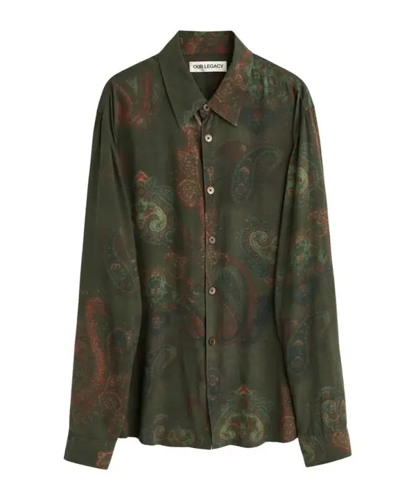 Our Legacy Beyond Forgotten Paisley Print Shirt - Black