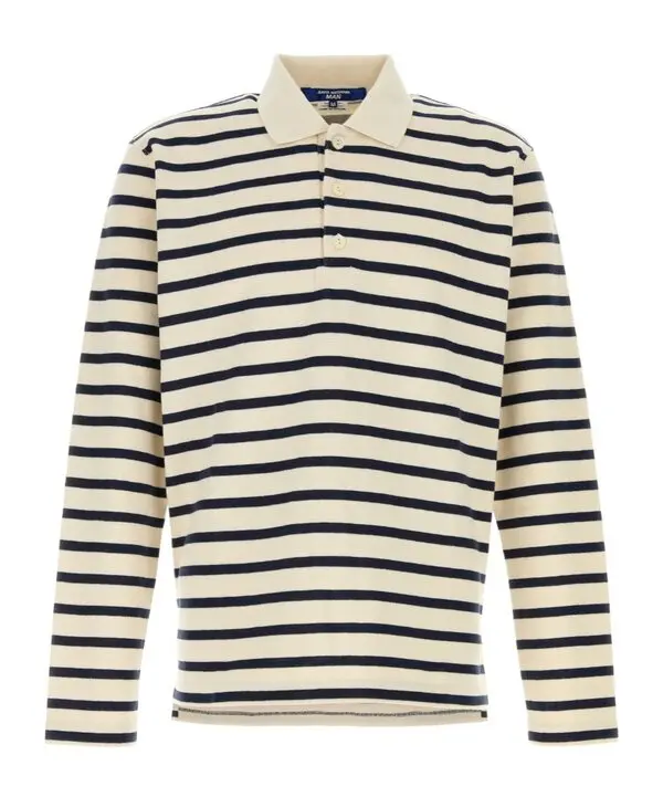 Junya Watanabe Striped Long Sleeve Polo Shirt