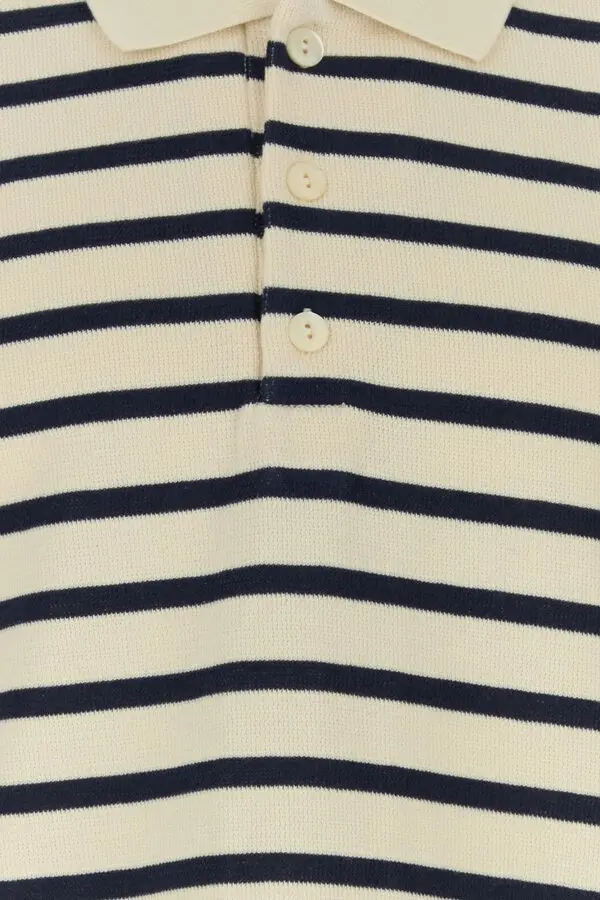 Junya Watanabe Striped Long Sleeve Polo Shirt