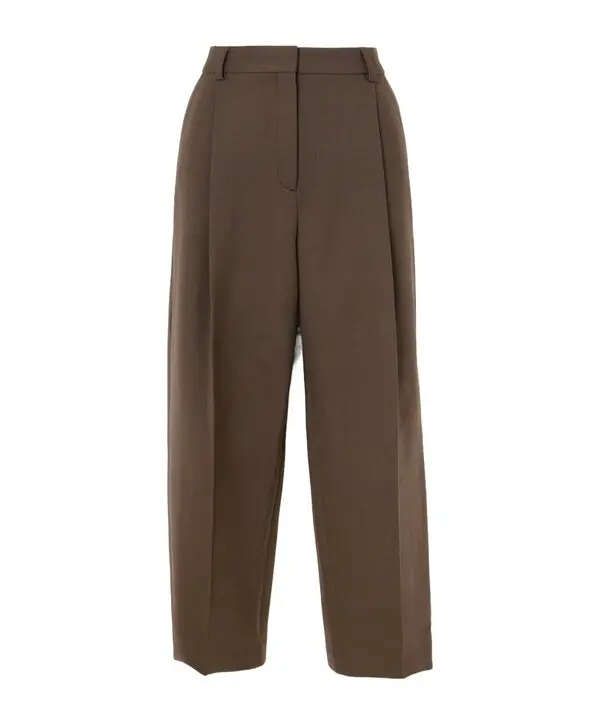 TOTEME Pauli Pleated Tapered Twill Trousers