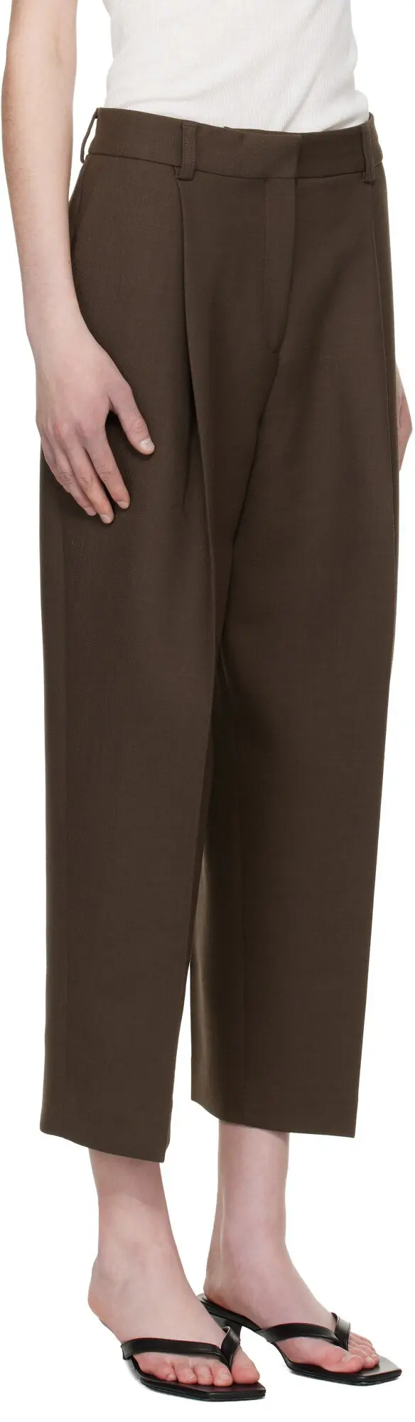 TOTEME Pauli Pleated Tapered Twill Trousers
