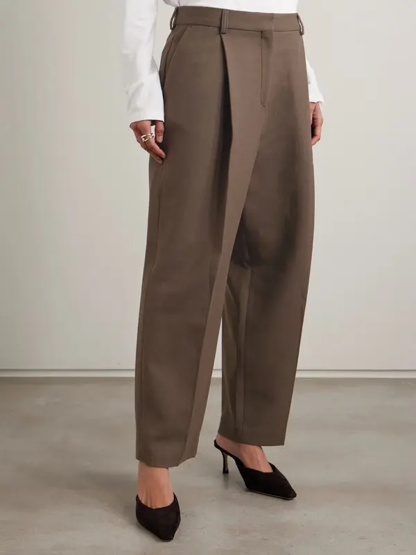 TOTEME Pauli Pleated Tapered Twill Trousers