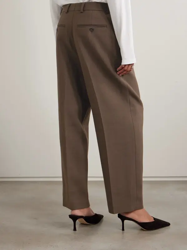 TOTEME Pauli Pleated Tapered Twill Trousers