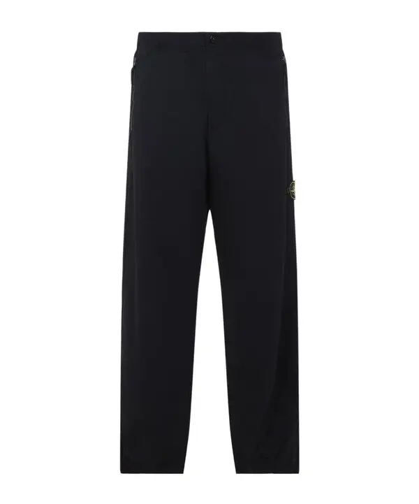 Stone Island Logo Patch Pants - Black