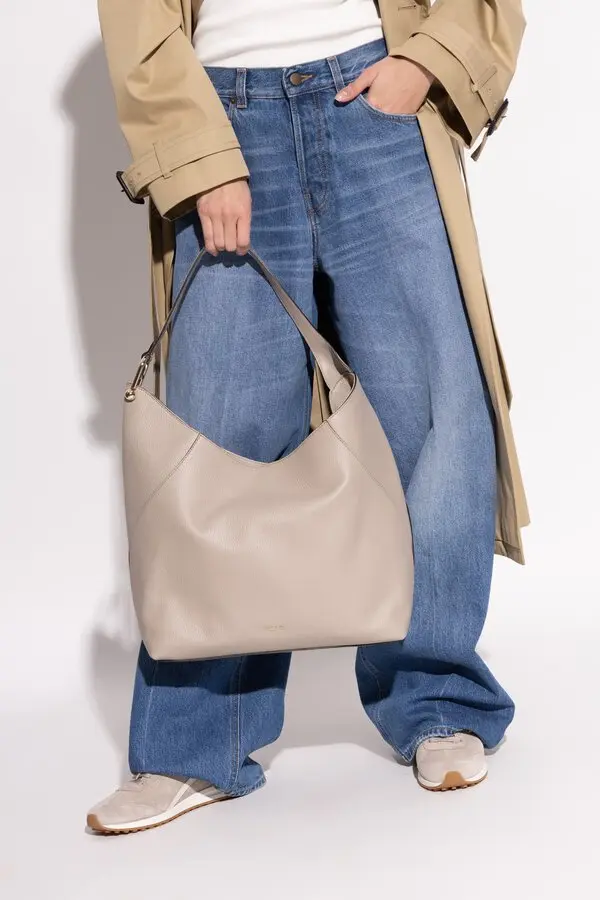 Furla Lara Large Shoulder Bag - Nude