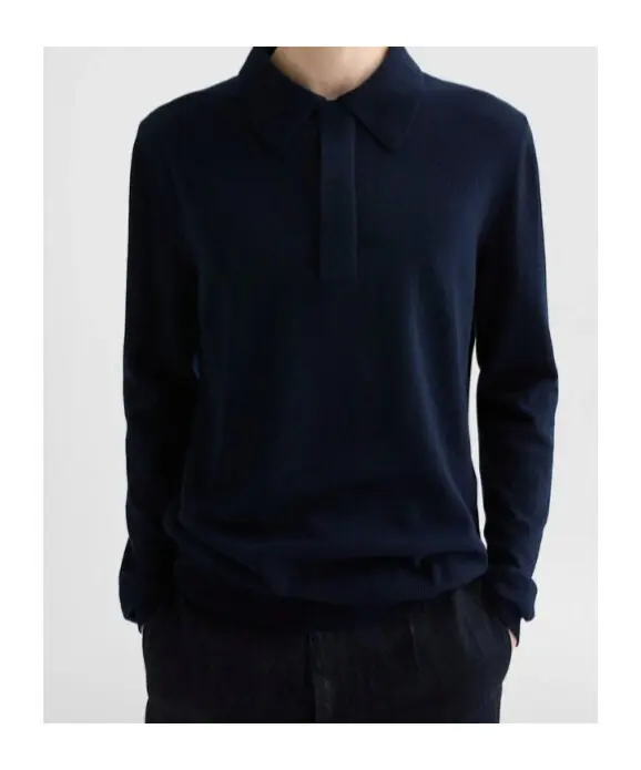 JIL SANDER Lightweight Wool Polo Sweater