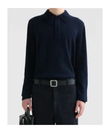 JIL SANDER Lightweight Wool Polo Sweater