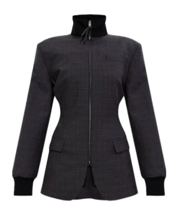 Moschino Stand Collar Zip Blazer