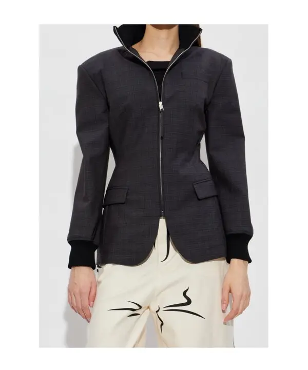 Moschino Stand Collar Zip Blazer