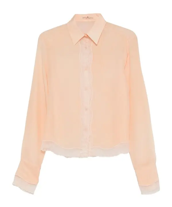 Ermanno Scervino Scalloped Trim Shirt - Nude