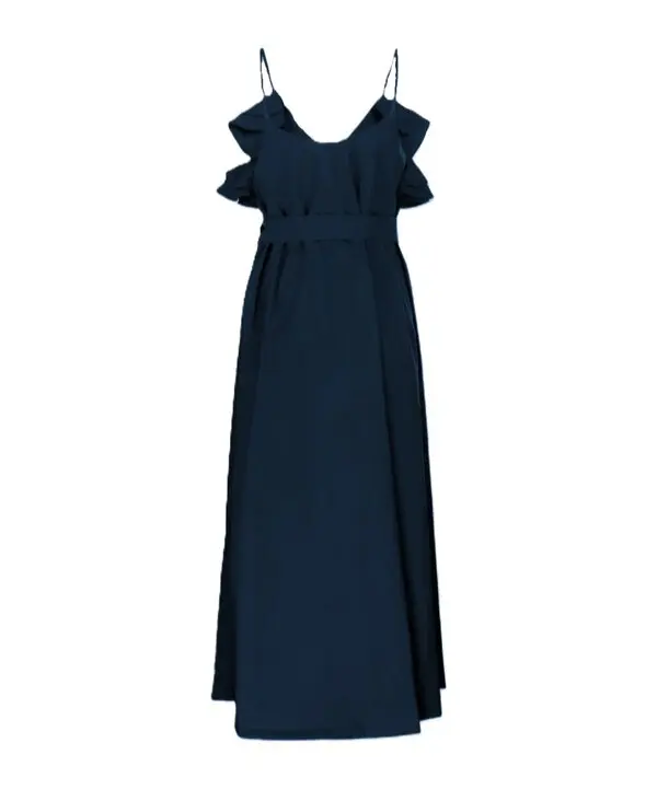 P.a.r.o.s.h Ruffled Midi Dress - Blue