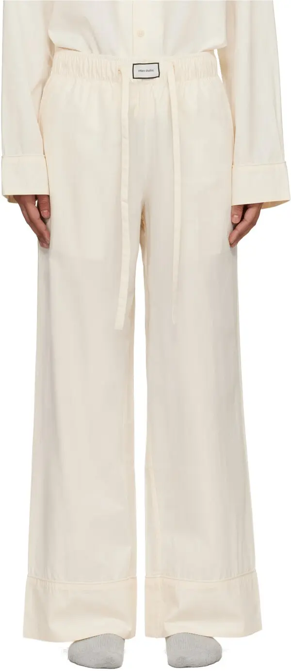ENTIRE STUDIOS Wide-leg Drawstring Pants - White