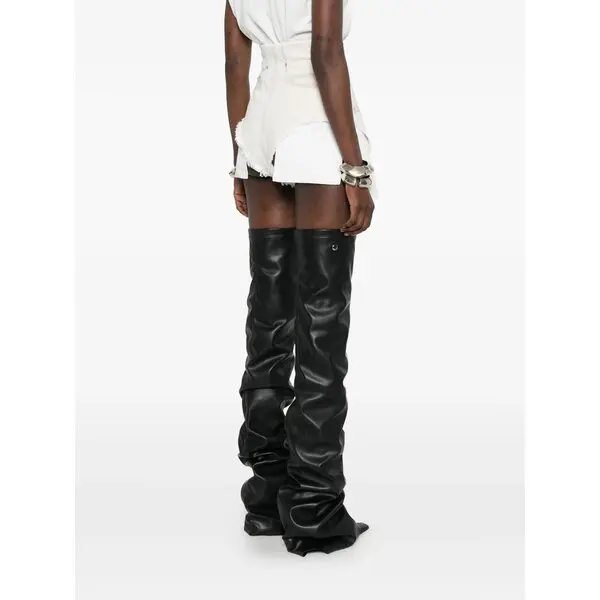 Rick Owens Frayed Hem Zipped Shorts